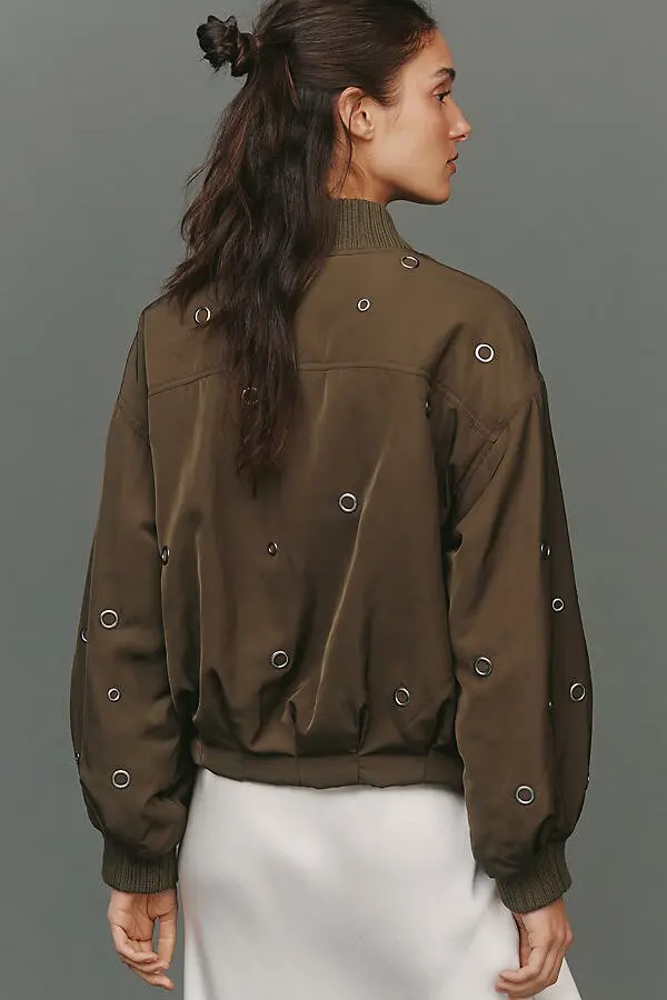 PILCRO Grommet Bomber Jacket