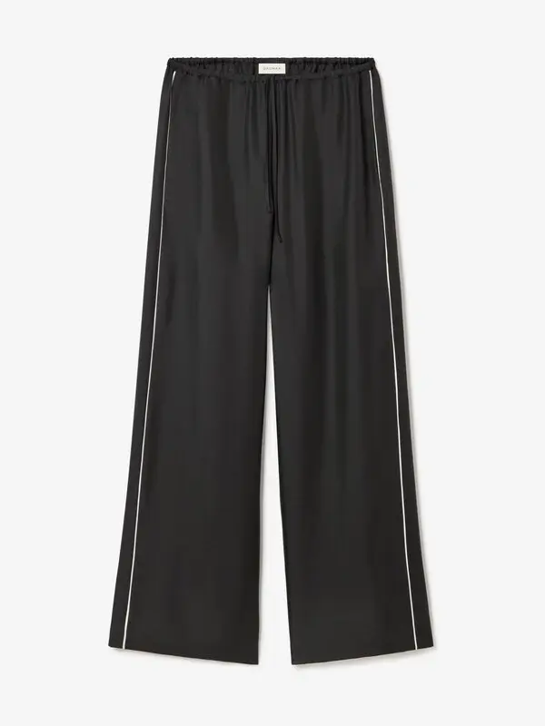 HOUSE OF DAGMAR Relaxed Silk Twill Trousers