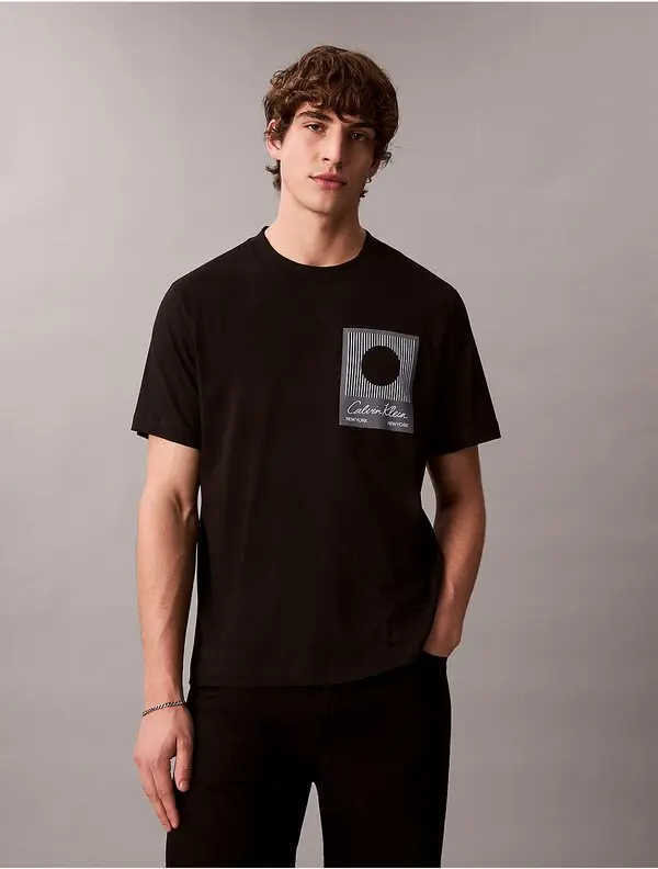 Calvin Klein Matches Logo Graphic Relaxed T-shirt - Black