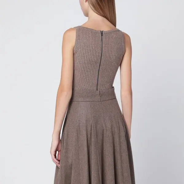 Max Mara Sleeveless Wool And Cashmere Top - Beige