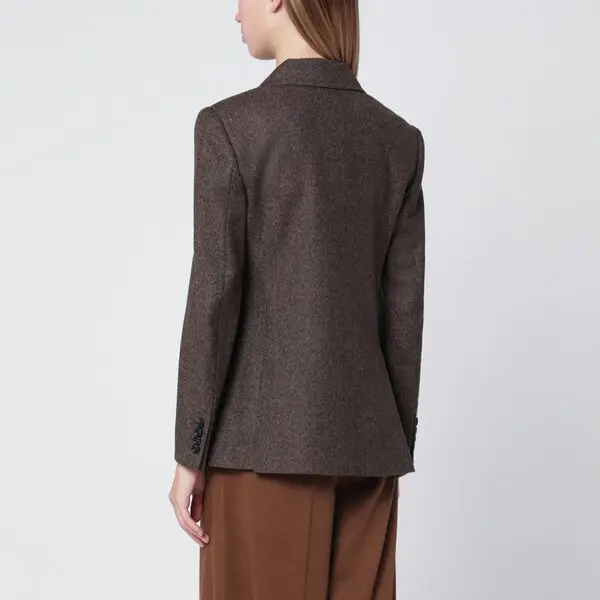 Max Mara Single-breasted Wool Tweed Jacket - Brown