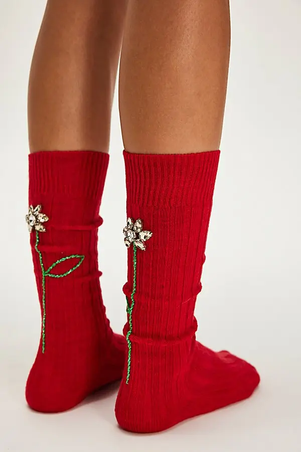 Maria La Rosa Louise Knee-high Socks - Red