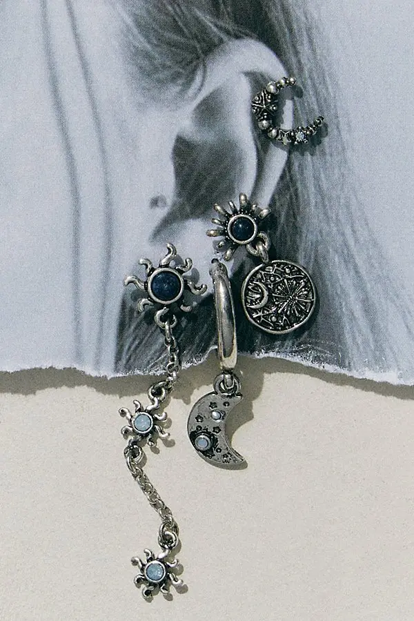 Free People Driftwood Earring Set - Sky Blue