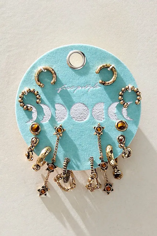 Free People Driftwood Earring Set - Sunshine Yellow