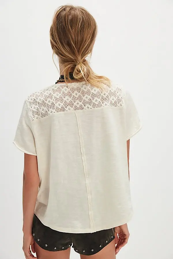 Free People We The Free Heirloom Henley - Tea