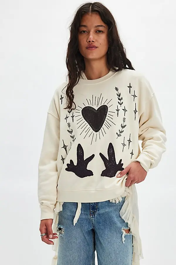 TRICIA FIX Crewneck With Embroidered Motif