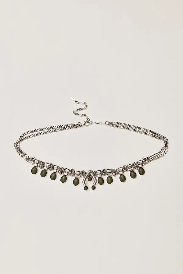 Free People Midnight Muse Chain Belt - Silver Lining