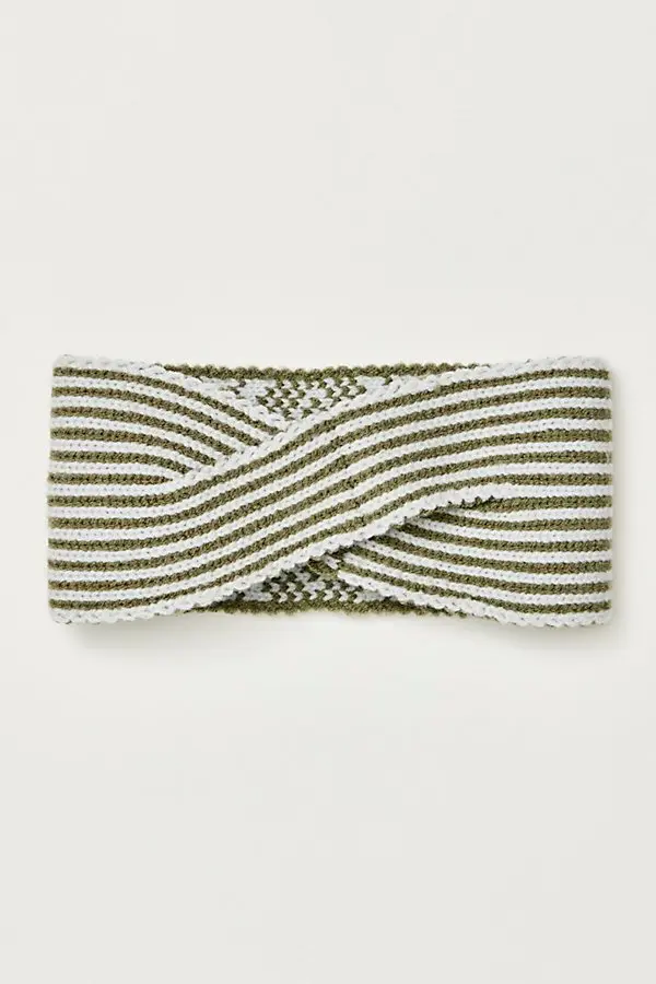 Free People Traverse Twist Reversible Ear Warmers - Green