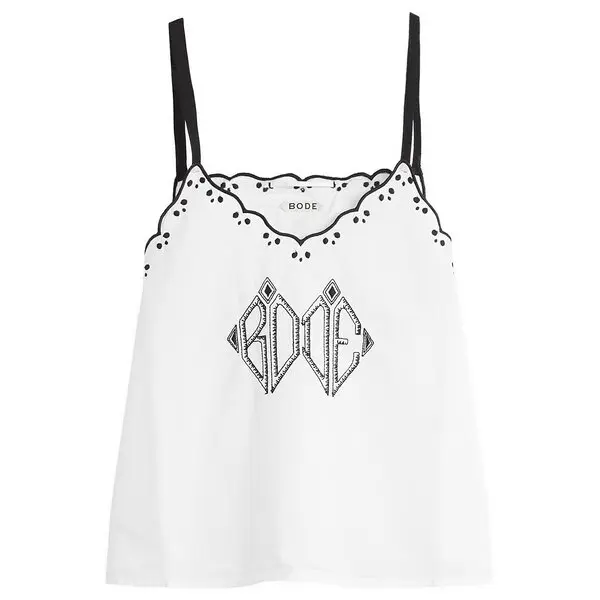 BODE Diamond Monogram Tank Top - White