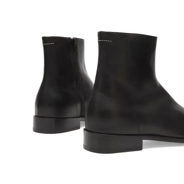 MAISON MARGIELA Seam Stitch Leather Ankle Boots