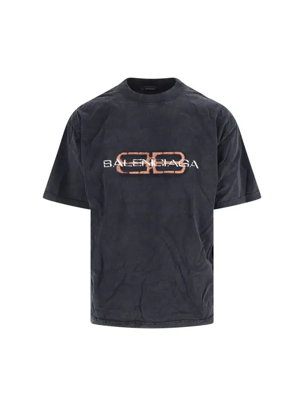 Balenciaga Bb Icon Stencil' T-shirt - Black