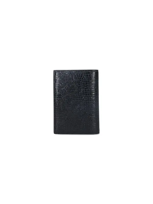 TOM FORD Croc Print Card Holder
