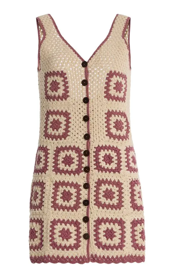 Akoia Swim Exclusive Baia Crocheted Cotton Mini Dress - Multi