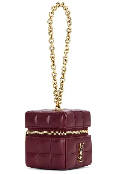 Saint Laurent Mini Cube Box With Chain