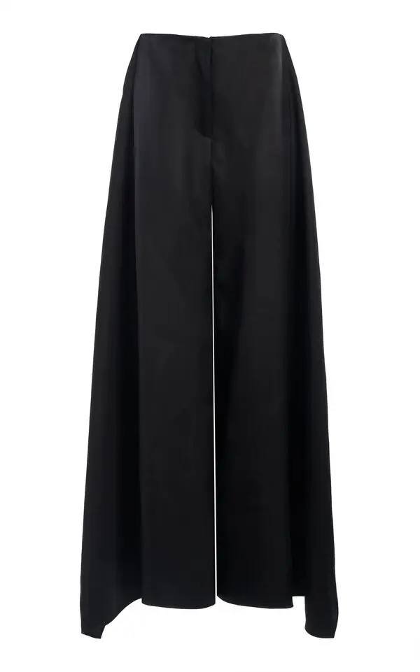 Christopher Esber Released Satin Wide-leg Pants - Black