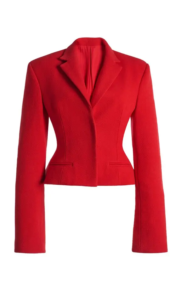 Christopher Esber Marnette Cotton-twill Blazer - Red