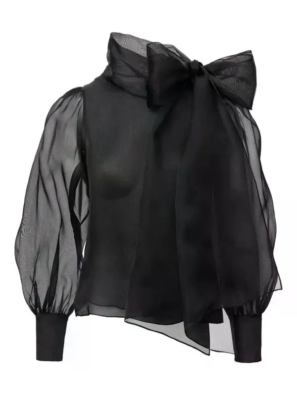 LITA COUTURE Ellise Long-sleeve Blouse - Black