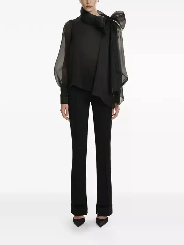 LITA COUTURE Ellise Long-sleeve Blouse - Black