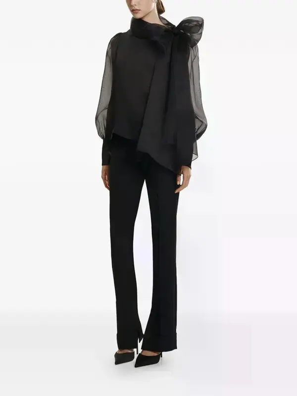 LITA COUTURE Ellise Long-sleeve Blouse - Black