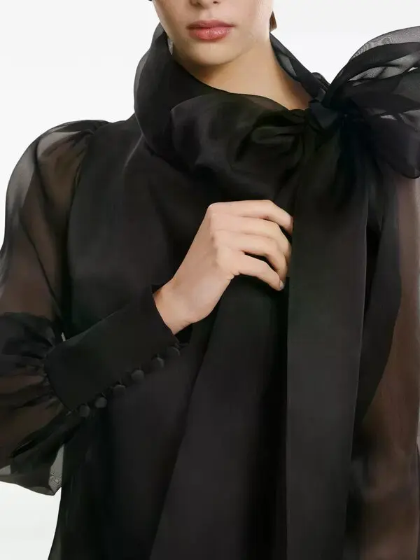 LITA COUTURE Ellise Long-sleeve Blouse - Black