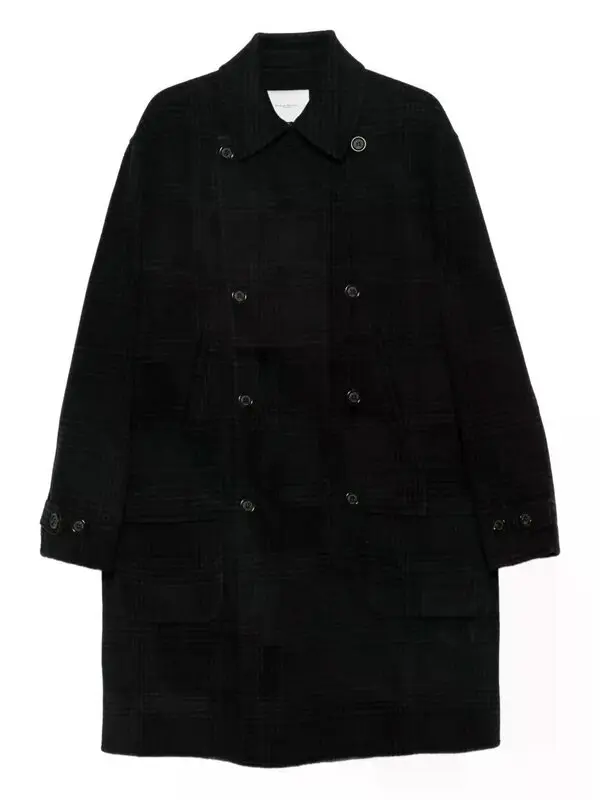 PAOLO PECORA Checkered Double-breasted Coat