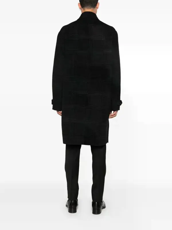 PAOLO PECORA Checkered Double-breasted Coat