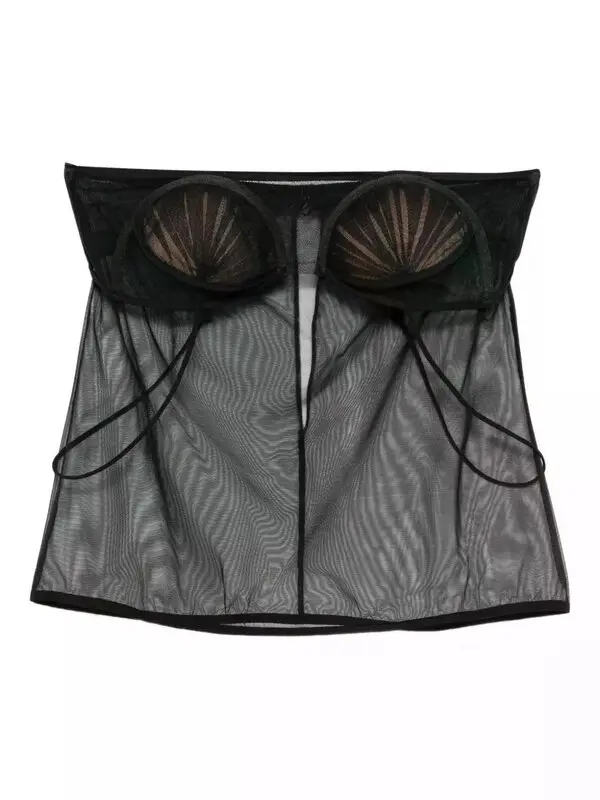NENSI DOJAKA Semi-sheer Panelled Tank Top