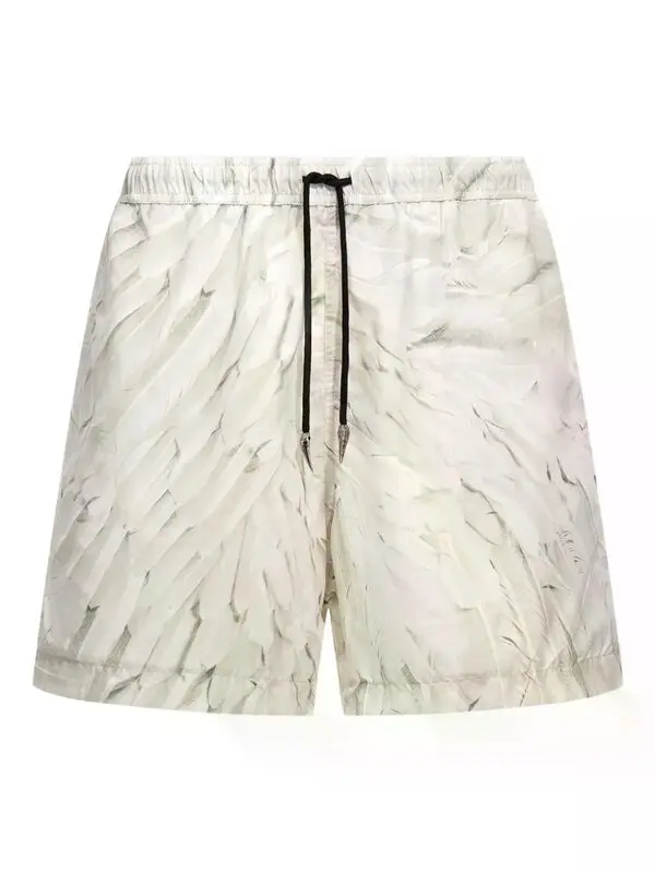 Roberto Cavalli Printed Swim Trunks - White