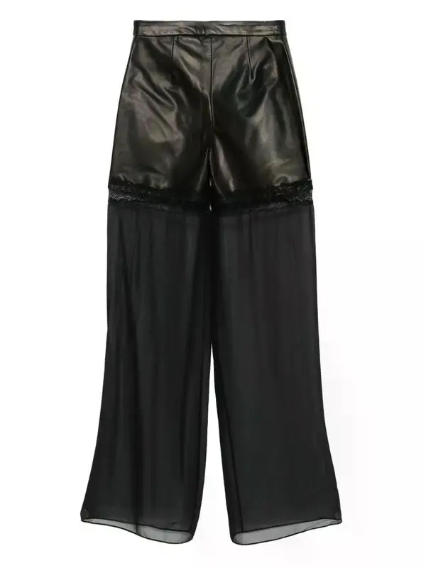 NENSI DOJAKA Leather Palazzo Trousers