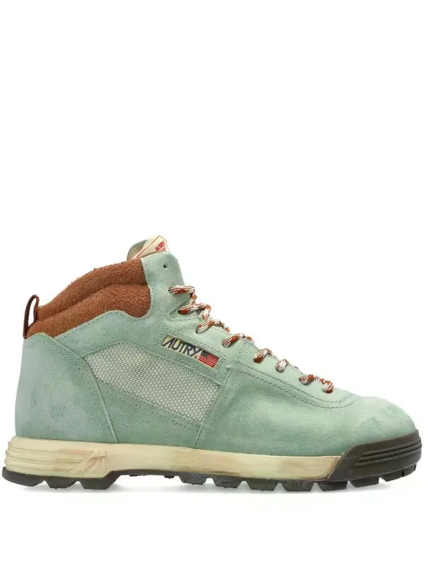 AUTRY Panelled High-top Boots - Green