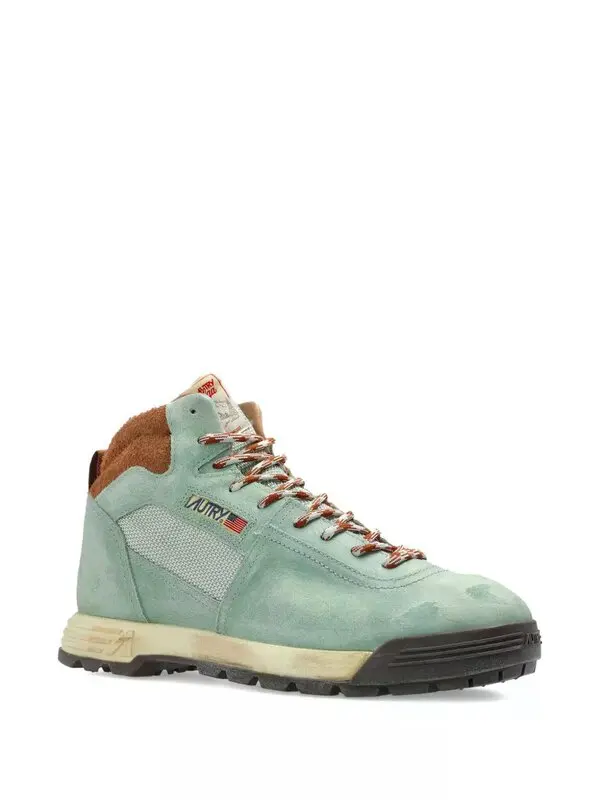 AUTRY Panelled High-top Boots - Green