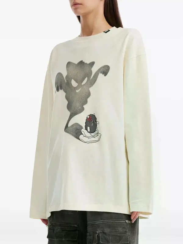 MINI CREAM Graphic-print Long-sleeve T-shirt