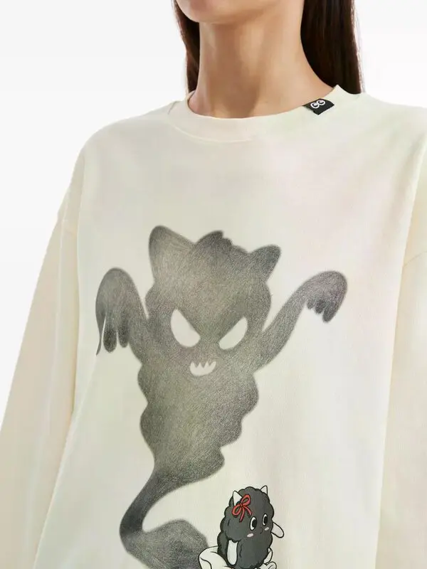 MINI CREAM Graphic-print Long-sleeve T-shirt
