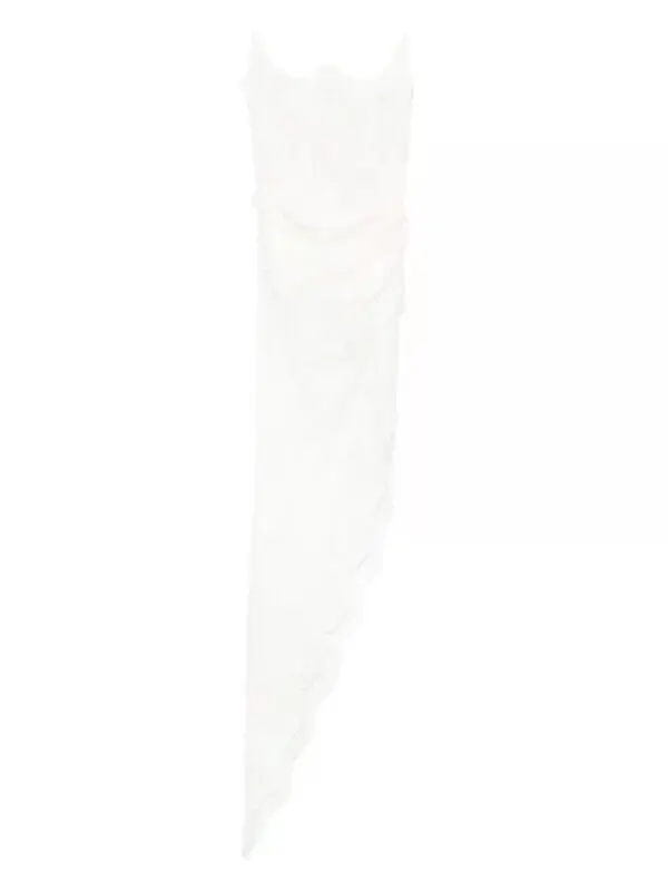 Giuseppe Di Morabito Laced Asymmetric Maxi Dress - White