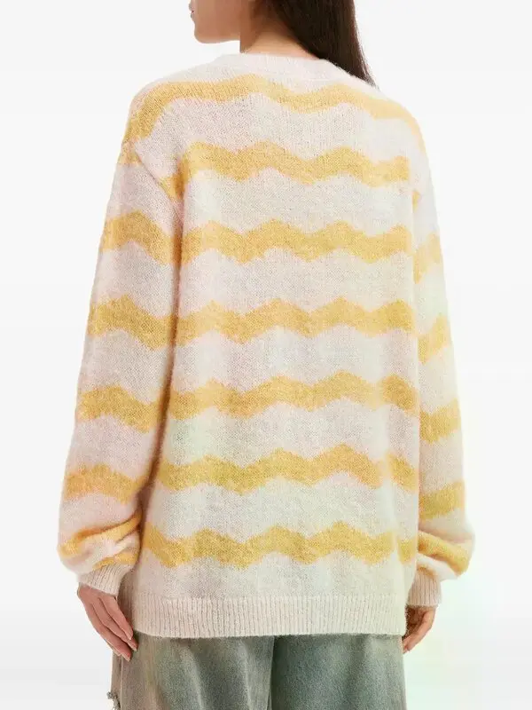 TOUT A COUP Zig-zag Pattern Sweater - Neutrals