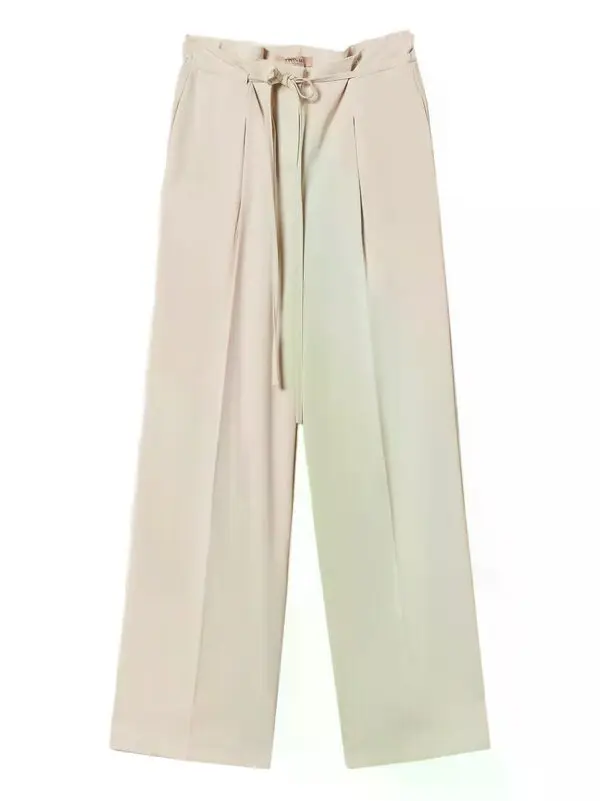 TWINSET Drawstring Wide Leg Trousers