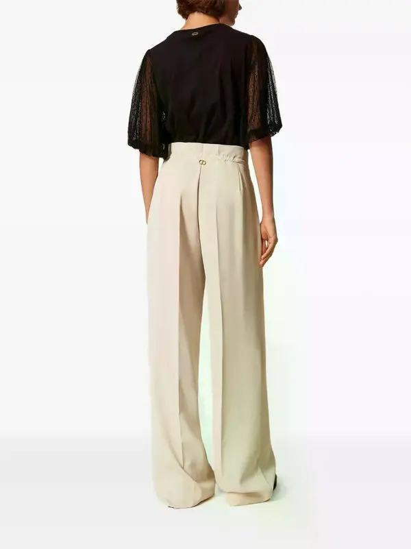 TWINSET Drawstring Wide Leg Trousers