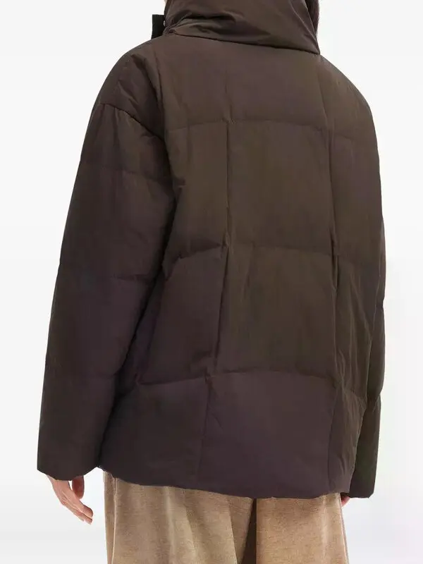 B+AB Funnel-neck Quilted Jacket - Brown