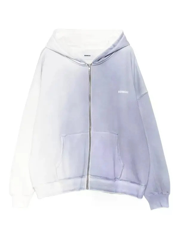 BONSAI Ombré-effect Zip-up Hoodie