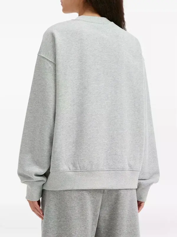 TOUT A COUP Graphic-print Crewneck Top - Grey