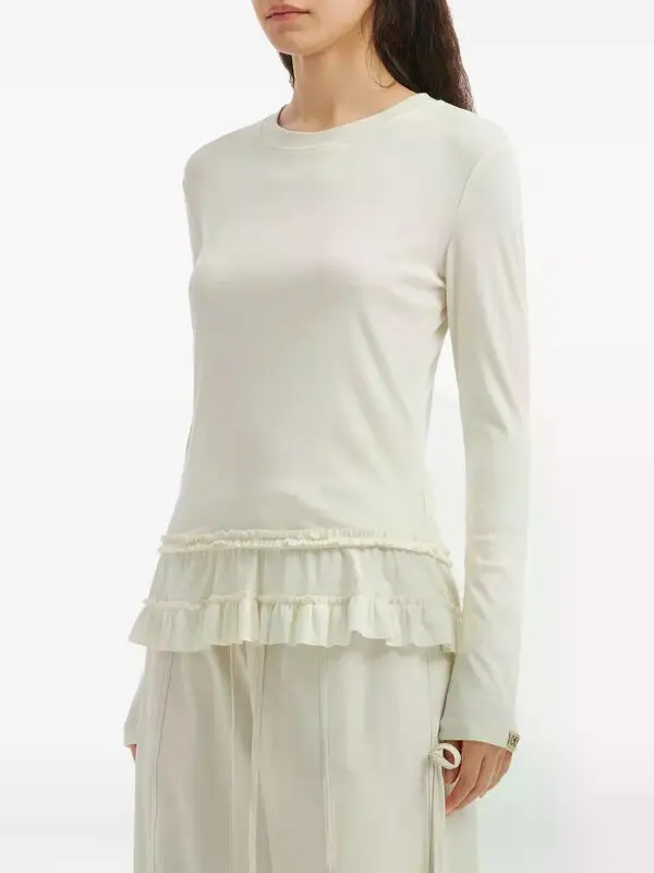 MINI CREAM Ruffled T-shirt
