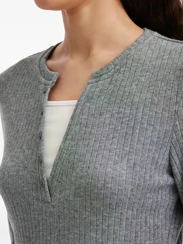 B+AB Ribbed Knit Top - Grey