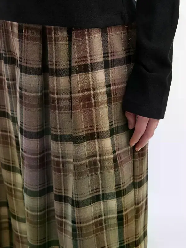 TOUT A COUP Plaid Pleated Trousers