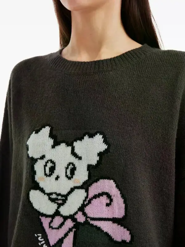 MINI CREAM Intarsia-knit Sweater