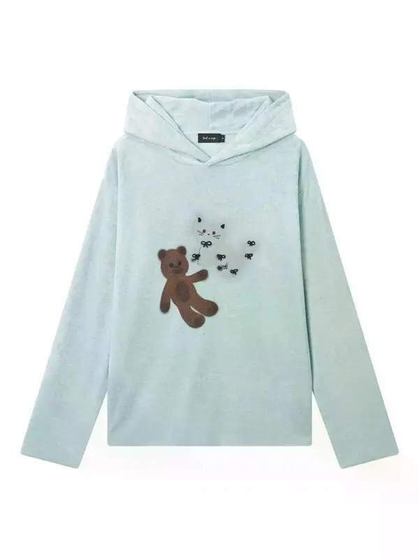 TOUT A COUP Graphic-print Hoodie - Blue