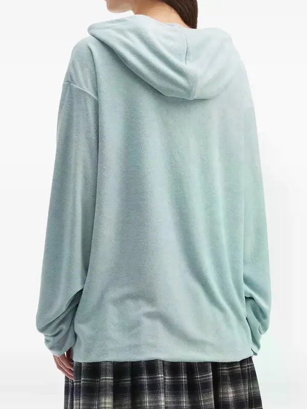 TOUT A COUP Graphic-print Hoodie - Blue