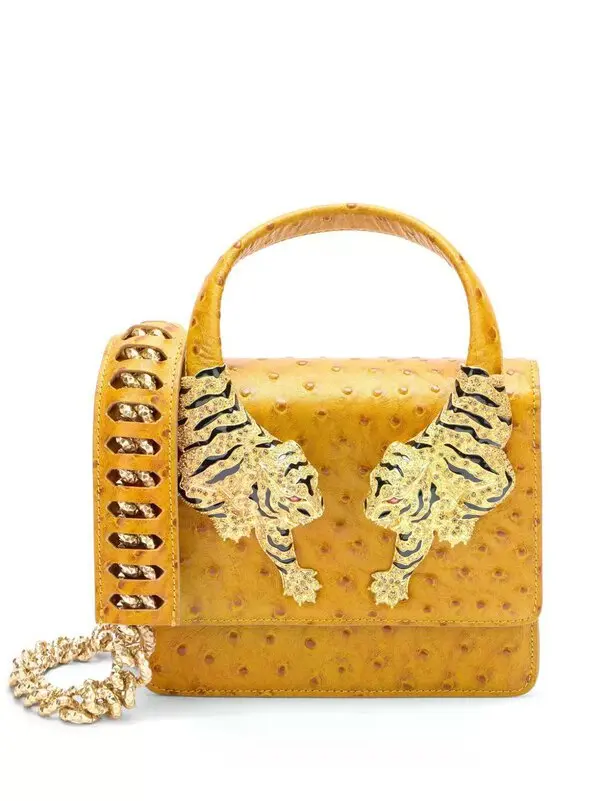 Roberto Cavalli Tote Bag With Tiger Appliqués
