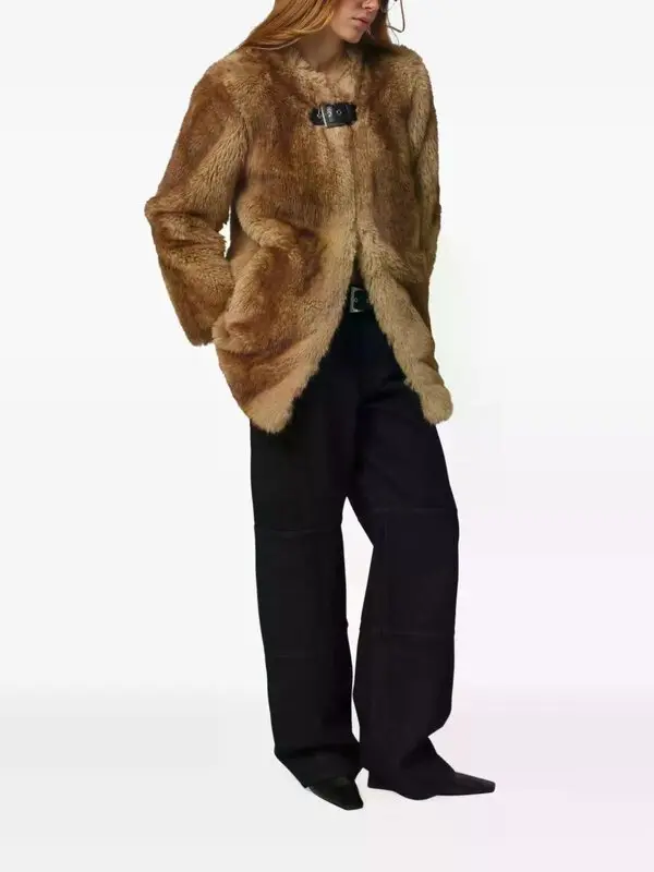 Apparis Petra Single-breasted Coat - Brown