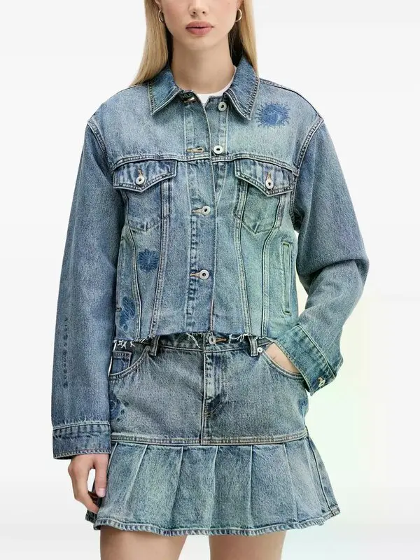 Hugo Embroidered-motif Denim Jacket