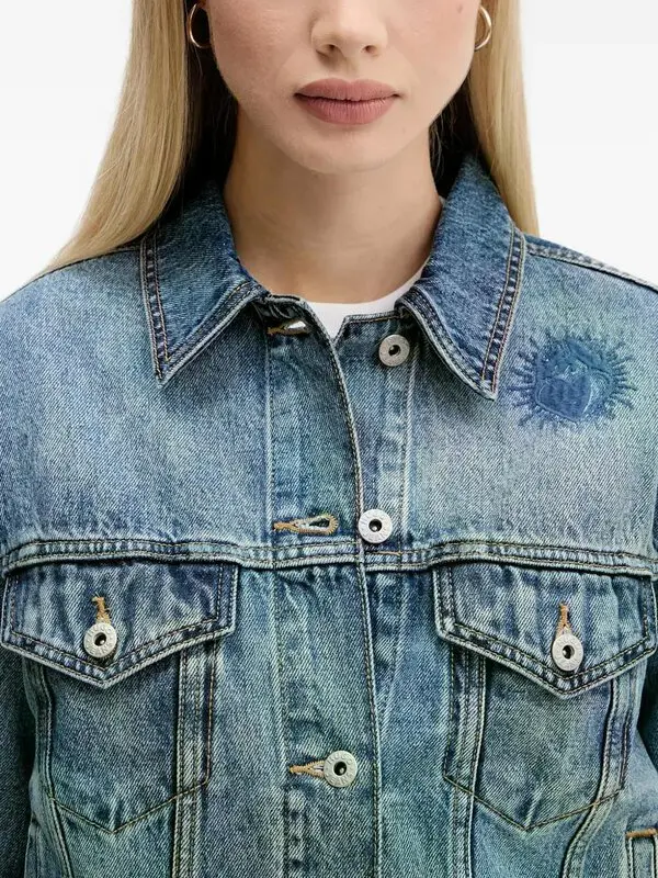 Hugo Embroidered-motif Denim Jacket